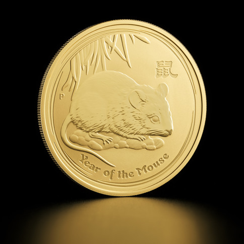 1/10 oz Australian Lunar Year of the Mouse 2008 Gold Coin - Tavex ...