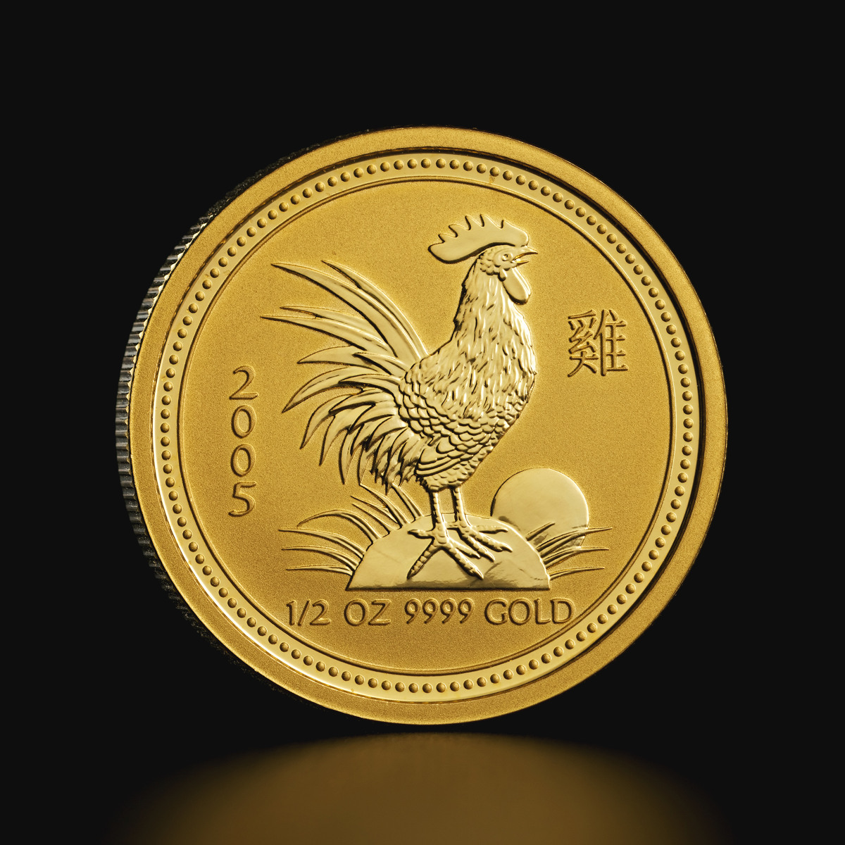 1/2 oz Australian Lunar Year of the Rooster 2005 Gold Coin - Tavex ...