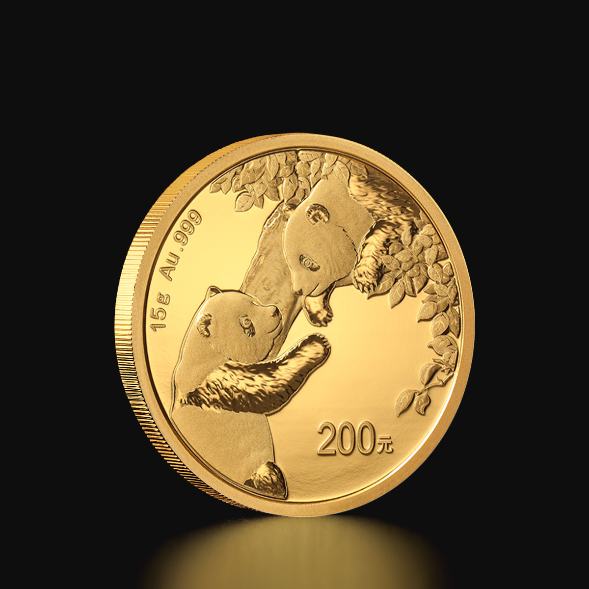 15 gramman Kiinan Panda kultakolikko, 2023 - Tavex - Valuutta, Kulta, Hopea