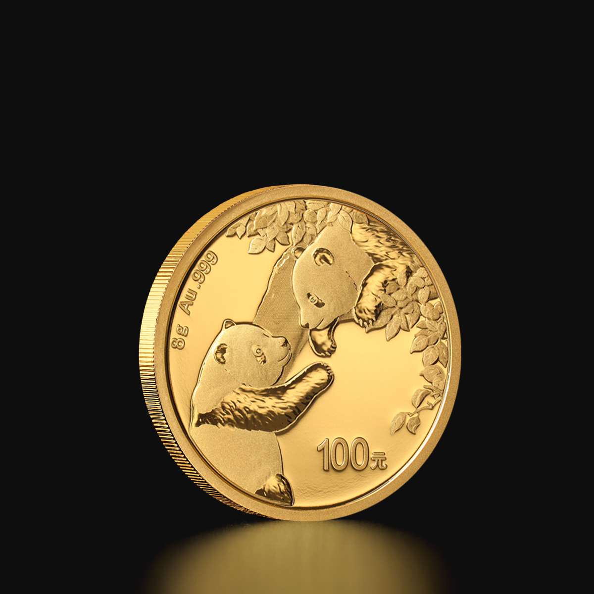 8 gramman Kiinan Panda kultakolikko, 2023 - Tavex - Valuutta, Kulta, Hopea